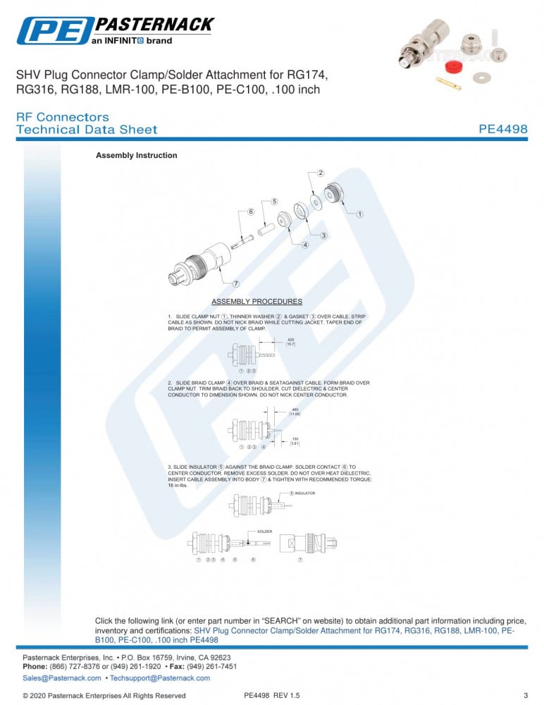PE4498 datasheet page 3