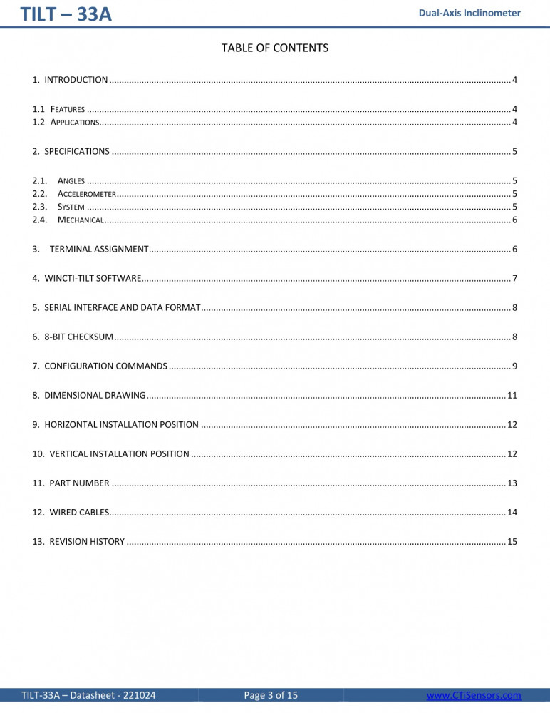 TILT-33A datasheet page 3