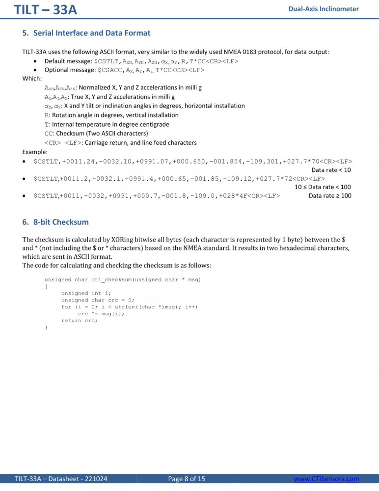 TILT-33A datasheet page 8