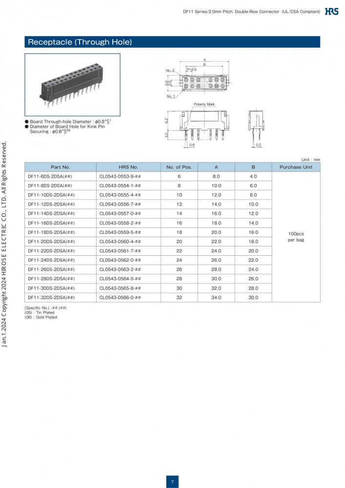 HRS DF11 datasheet page 7