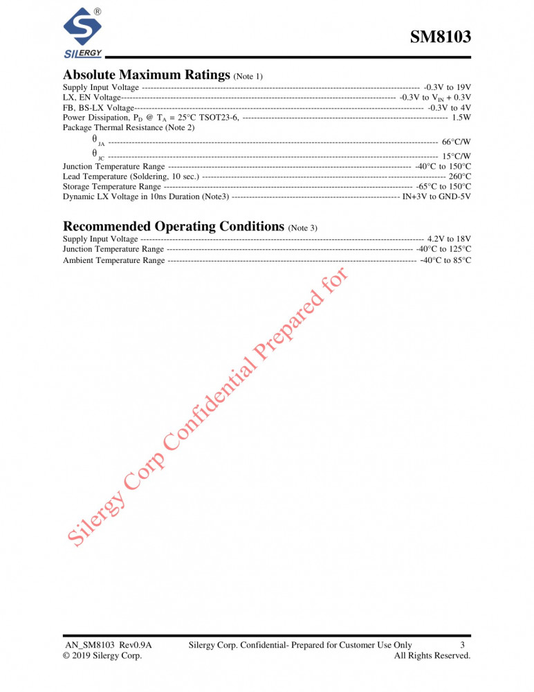 SM8103ADC datasheet page 3