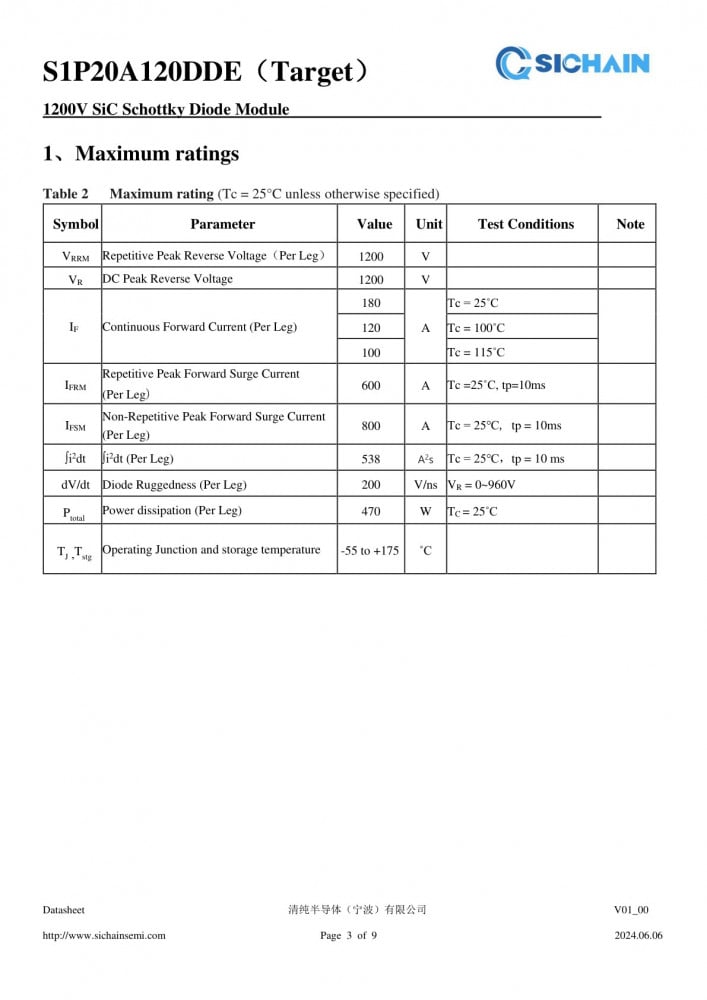 S1P20A120DDE datasheet page 3