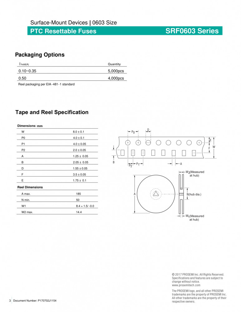 SRF0603 series technical document page 3