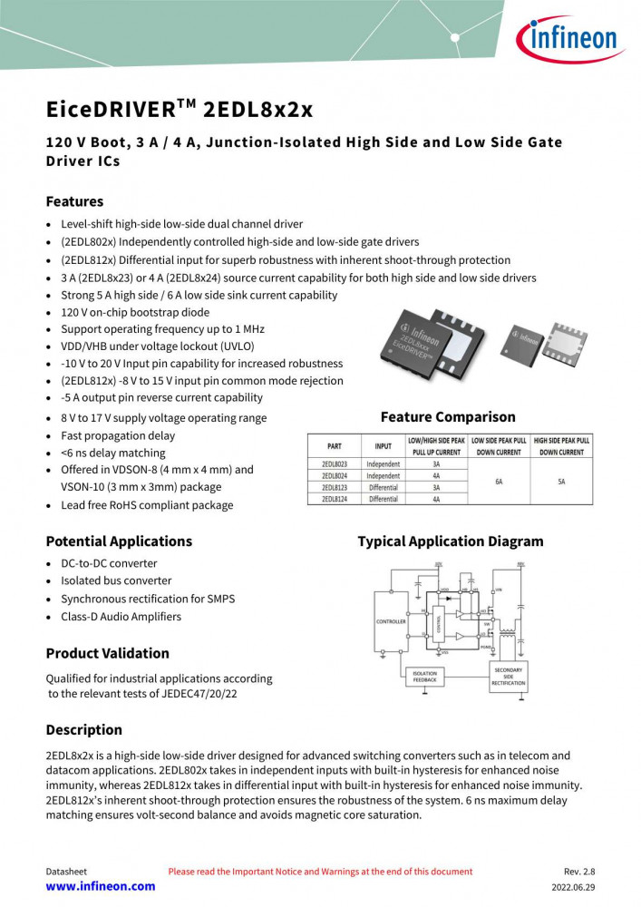 2EDL8024G datasheet page 1