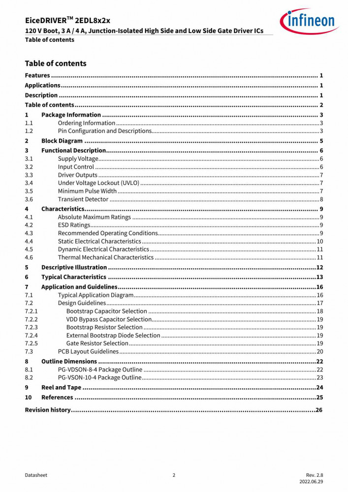 2EDL8024G datasheet page 2