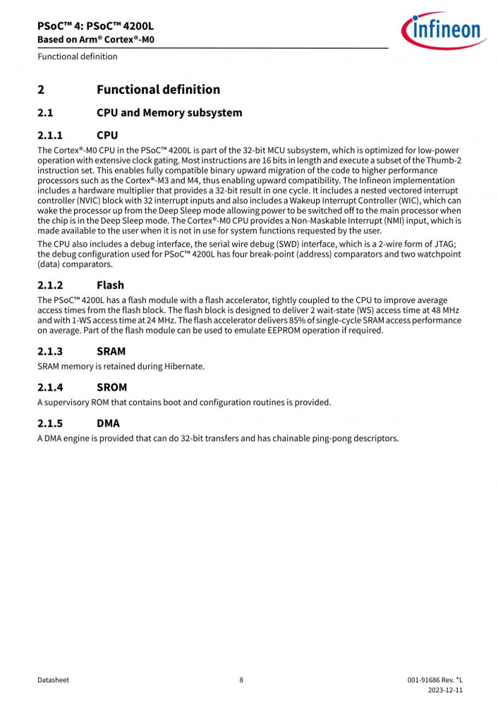 PSoC 4200L documentation page 8