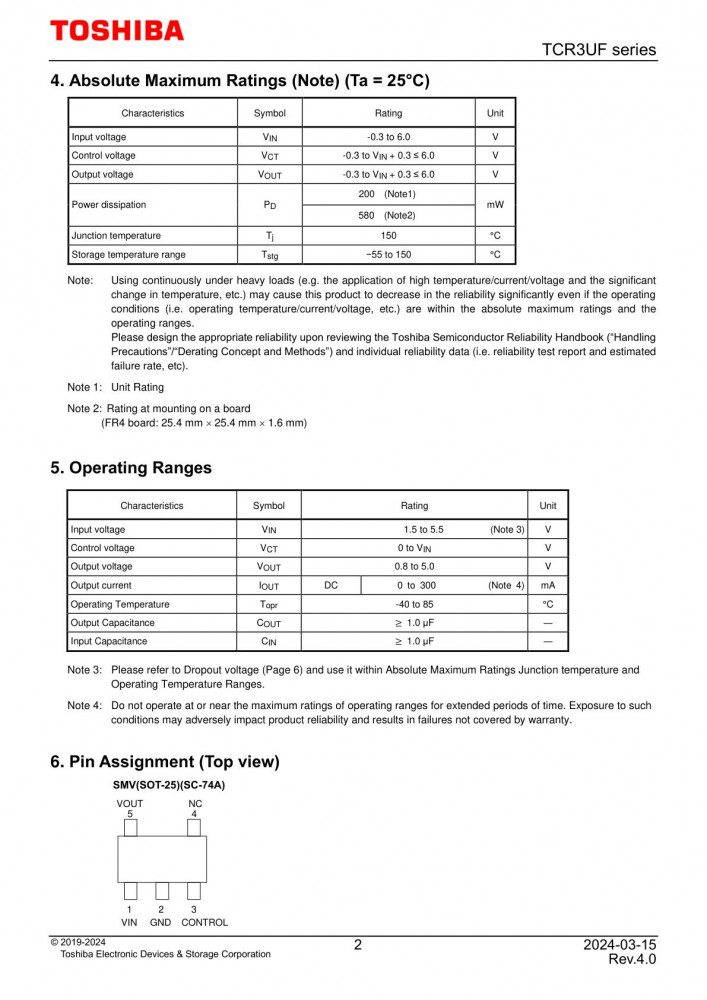 TCR3UF20A datasheet page 2