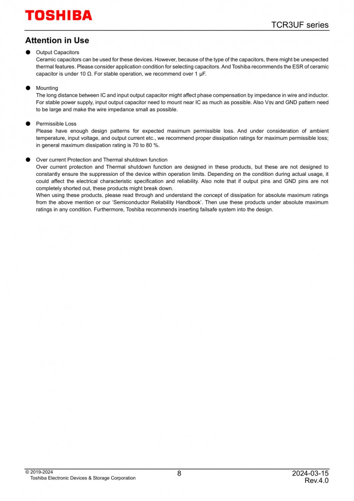 TCR3UF20A datasheet page 8