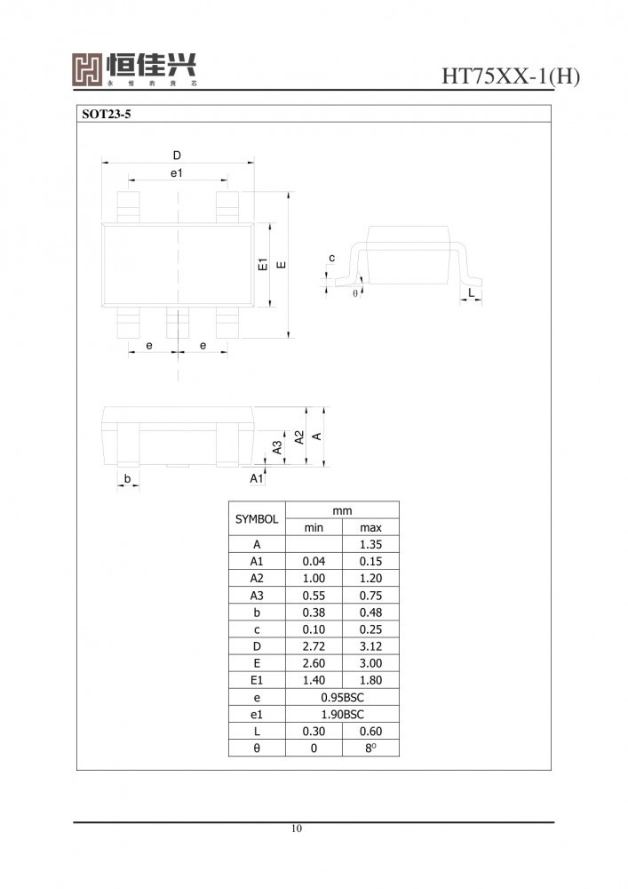 HT7533H23 datasheet page 10