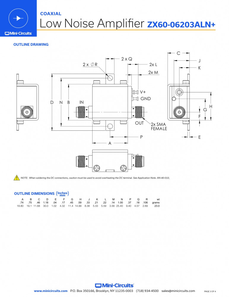 ZX60-06203ALN+ technical document page 3