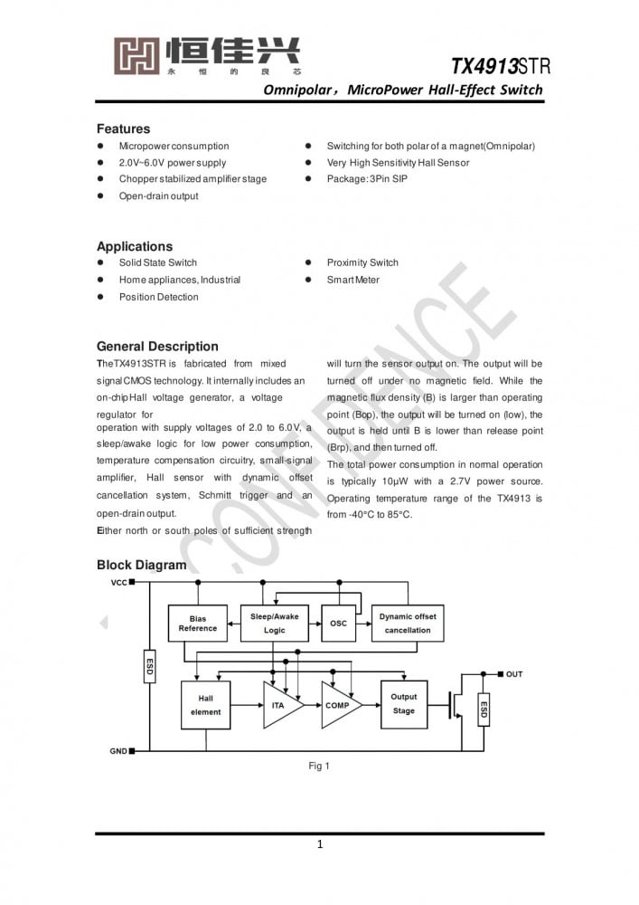 TX4913STR technical document preview