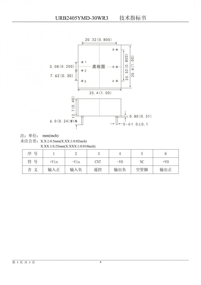 URB2405YMD-30WR3 datasheet page 4