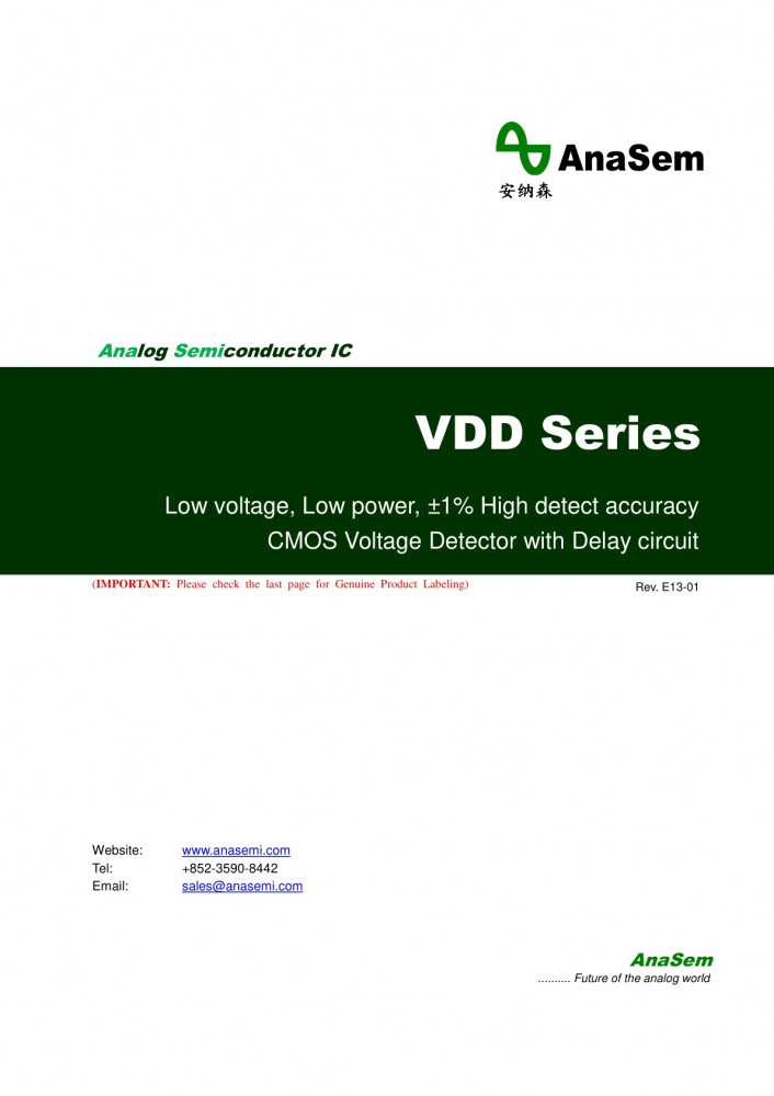 AnaSem VDD331MCTA datasheet page 1
