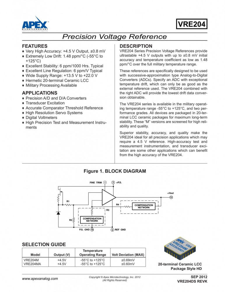 VRE204 technical document page 1