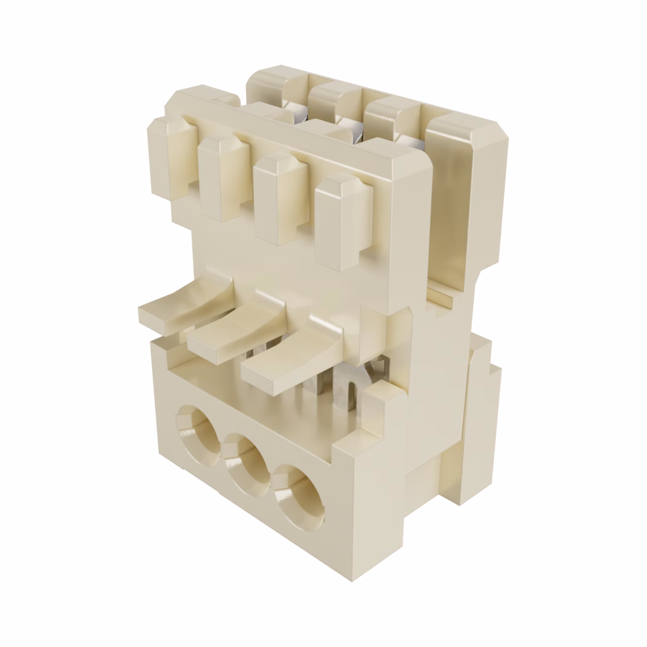 Appli-Mate RAST 2.5 Connector, 2.50mm Pitch, Female, 3 Circuits, No Position Keys Removed, Open Endwalls, Silver Plating for sale