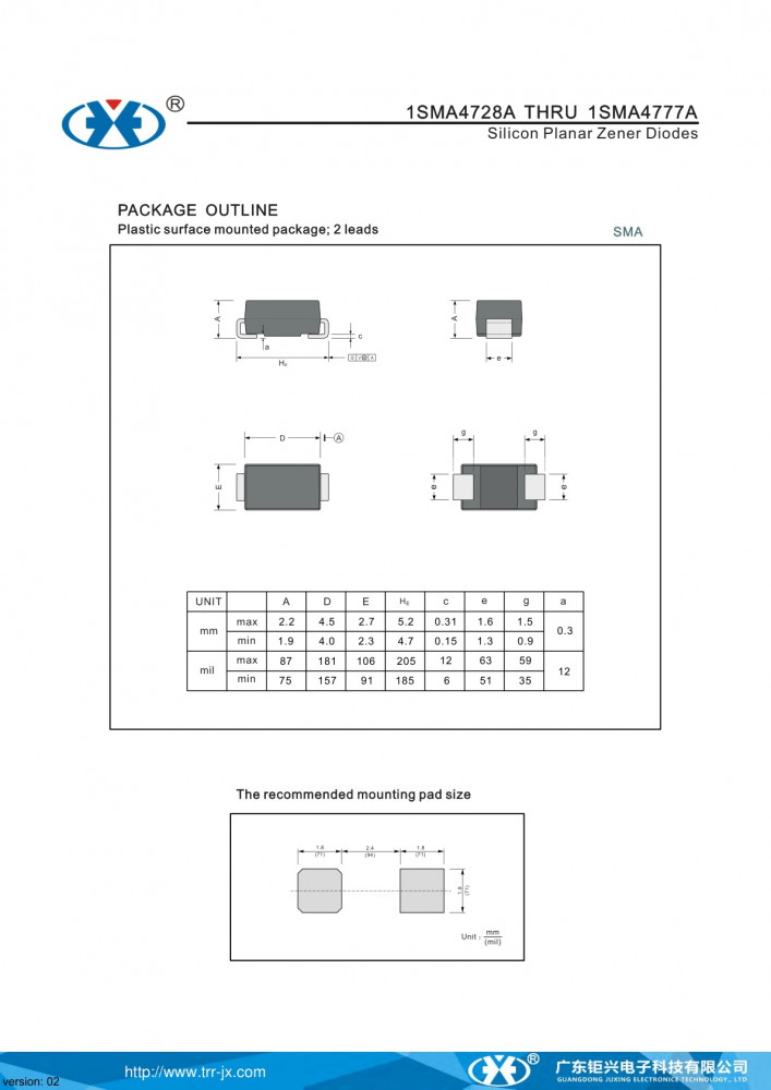 1SMA4764A datasheet page 3