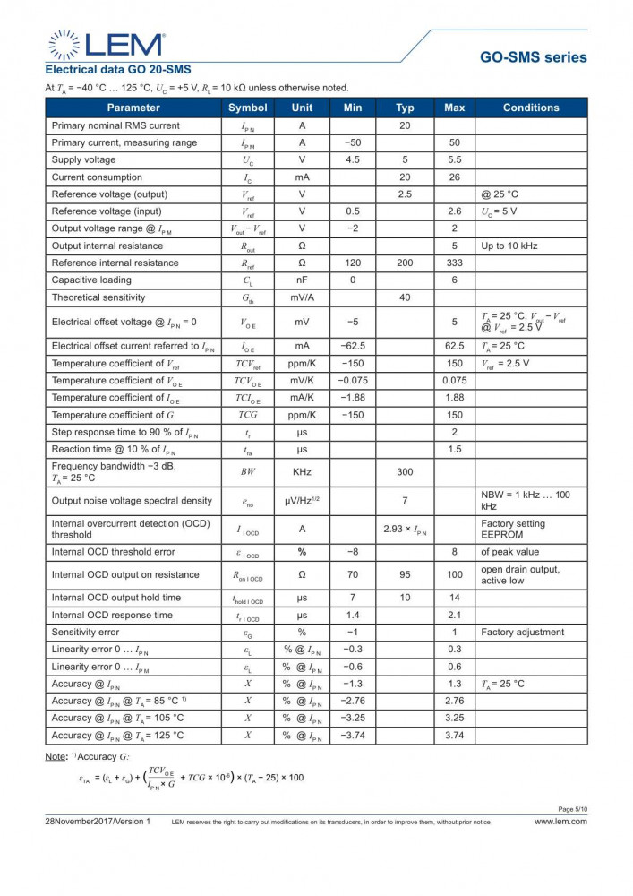 GO 20-SMS datasheet page 5