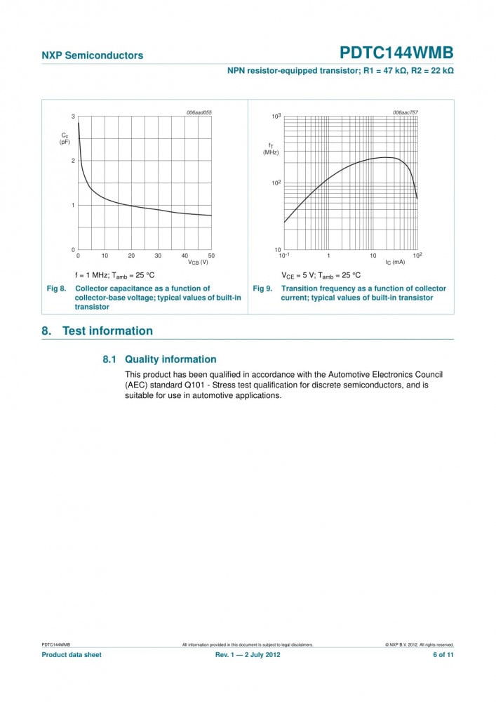 PDTC144WMB datasheet page 7