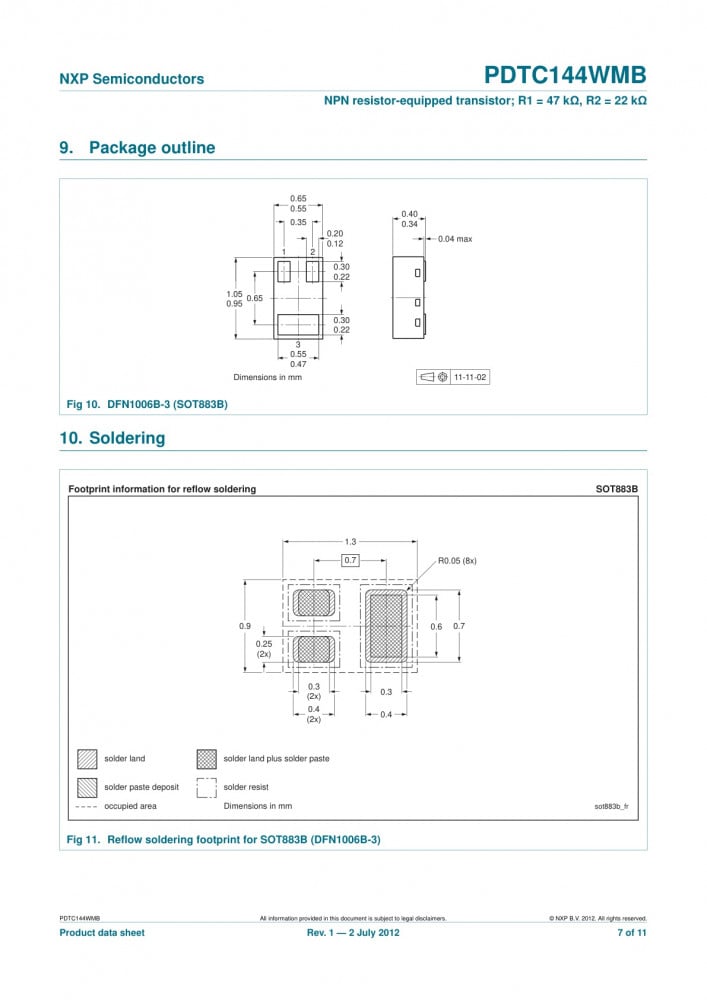 PDTC144WMB datasheet page 8