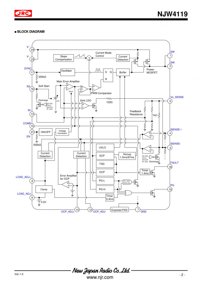 NJW4119 datasheet page 2