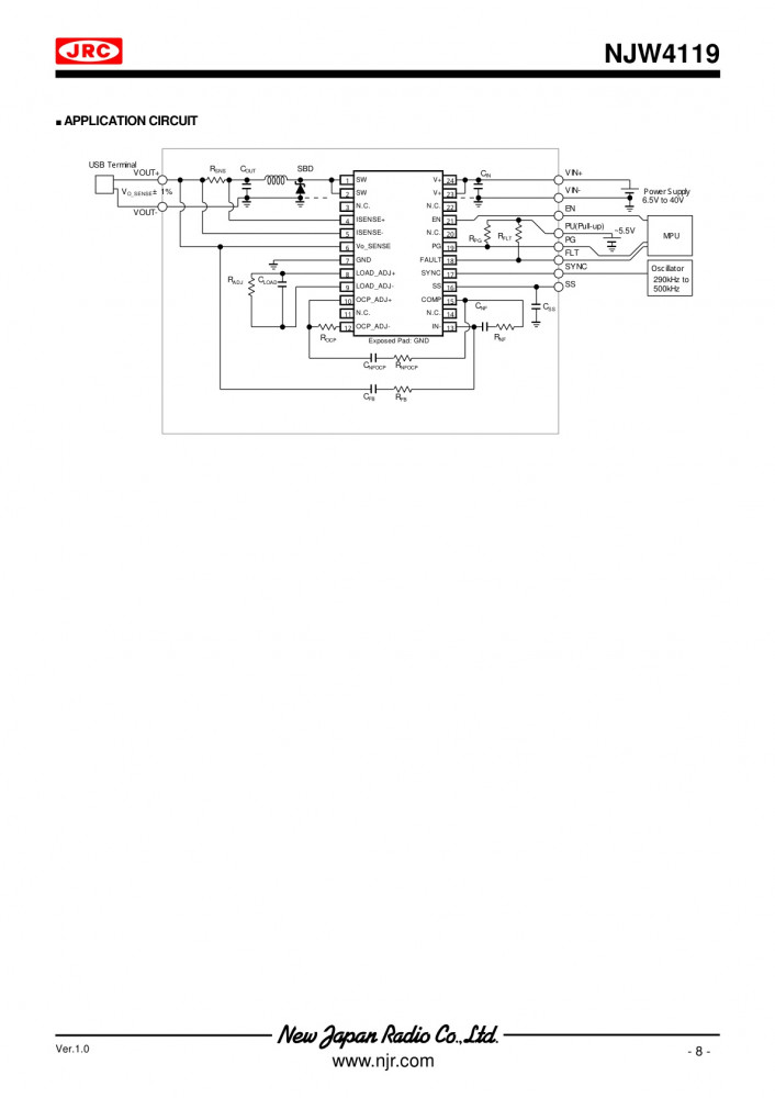 NJW4119 datasheet page 8