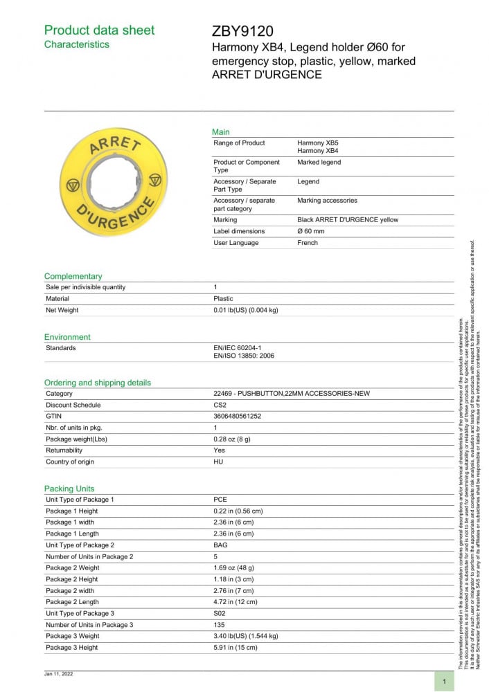 ZBY9120 technical document page 1