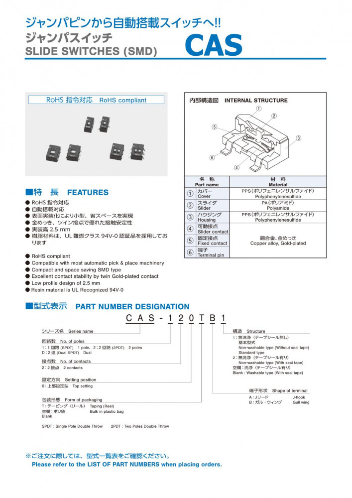 Nidec CAS-120A datasheet page 1