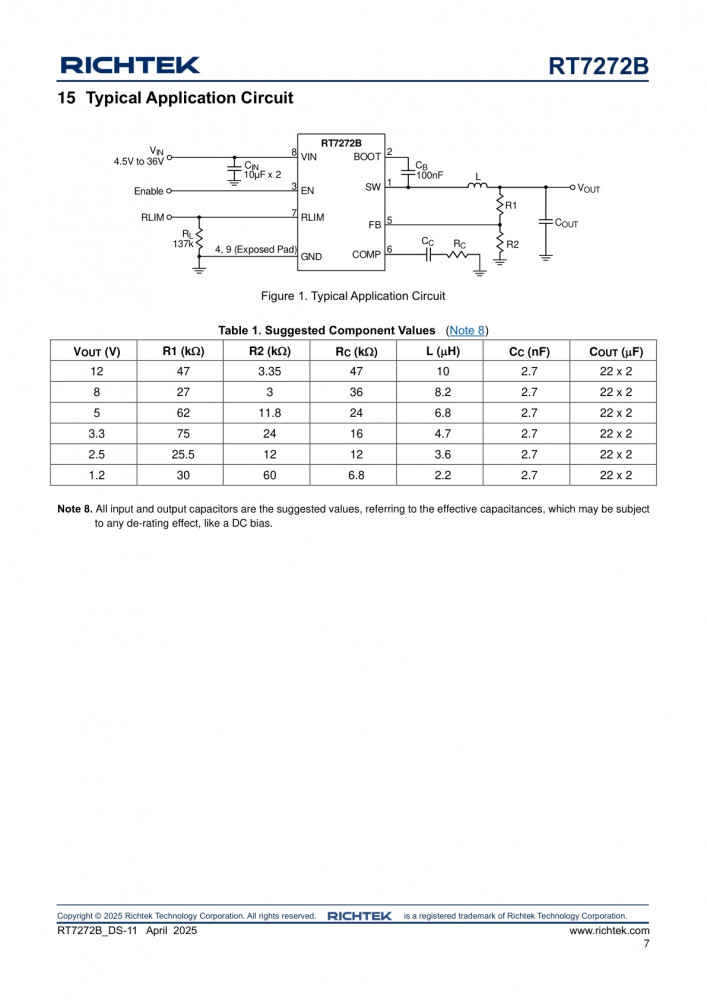 RT7272B datasheet preview, page 7