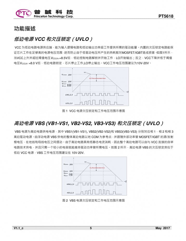 PT5618 datasheet page 5