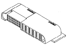 EXTreme Ten60Power Right-Angle Receptacle with Side Guides, 4 DC Power Circuits, 24 Signal Circuits, 3 AC Power Circuits