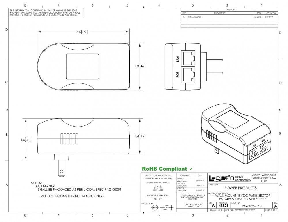 L-com PSW4824-POE technical document preview