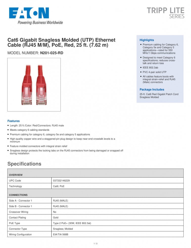 N201-025-RD technical document page 1