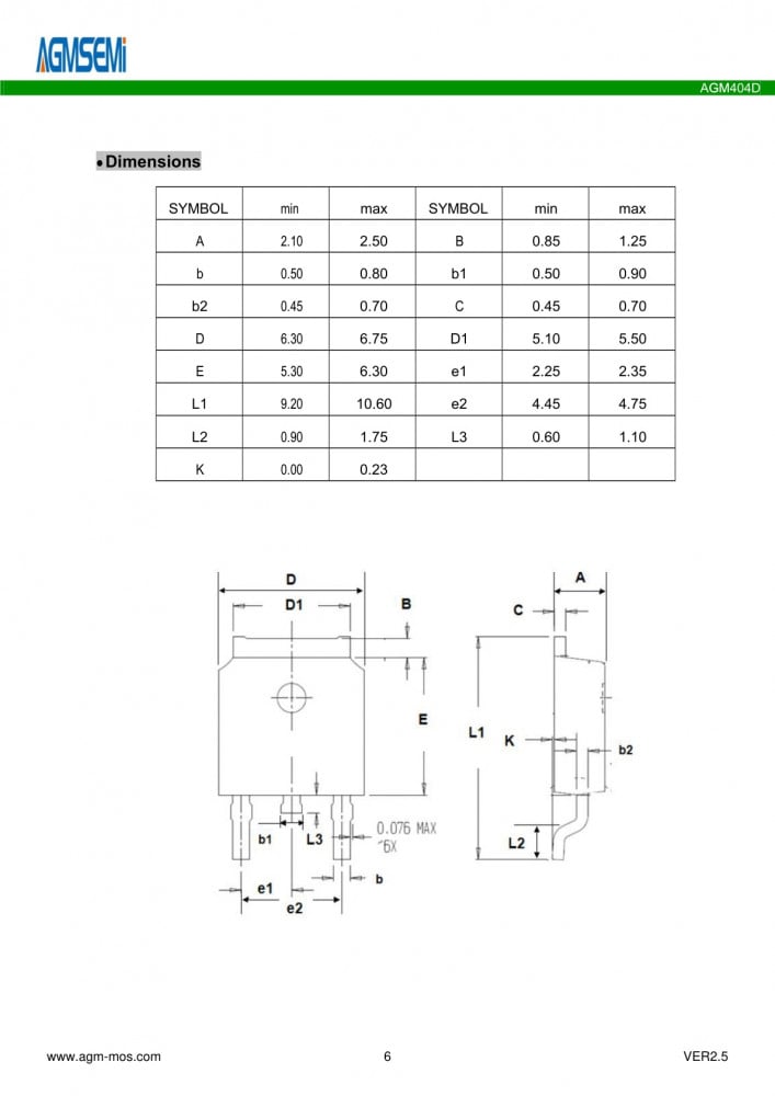 AGM404D datasheet page 6