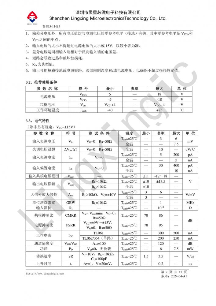 TL062CP(LX) datasheet page 7