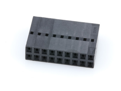 2.54mm Pitch SL Crimp Housing, Dual Row, Version A, Non-polarized, 54 Circuits, Black