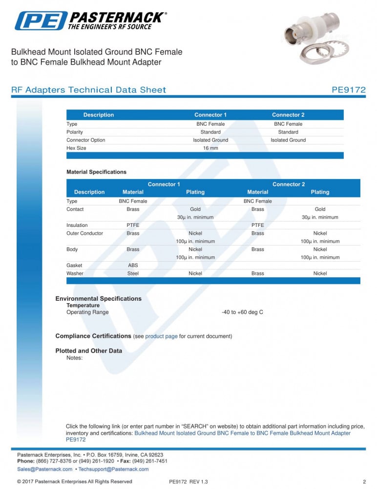 PE9172 technical document page 2