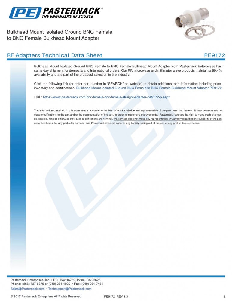 PE9172 technical document page 3
