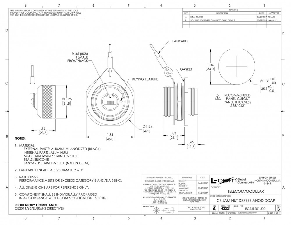 L-com ECSJ1201U00 technical drawing preview