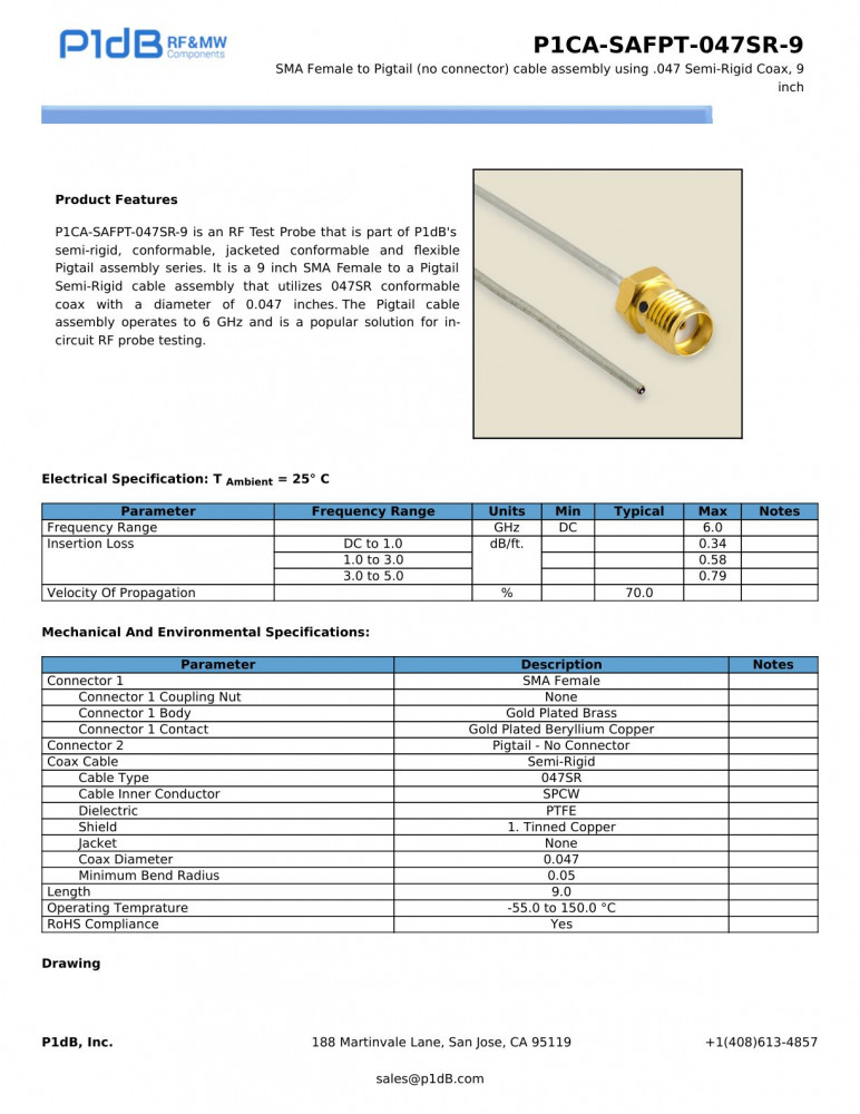 P1CA-SAFPT-047SR-9 product documentation image, page 1