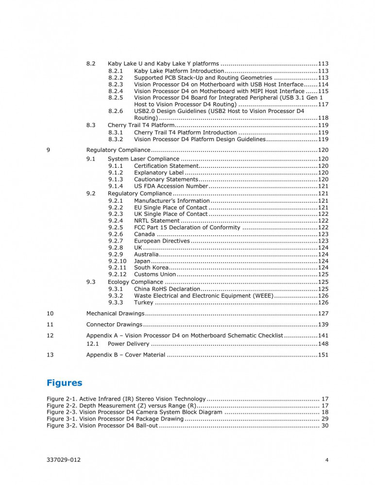 Intel RealSense D400 Series datasheet page 4