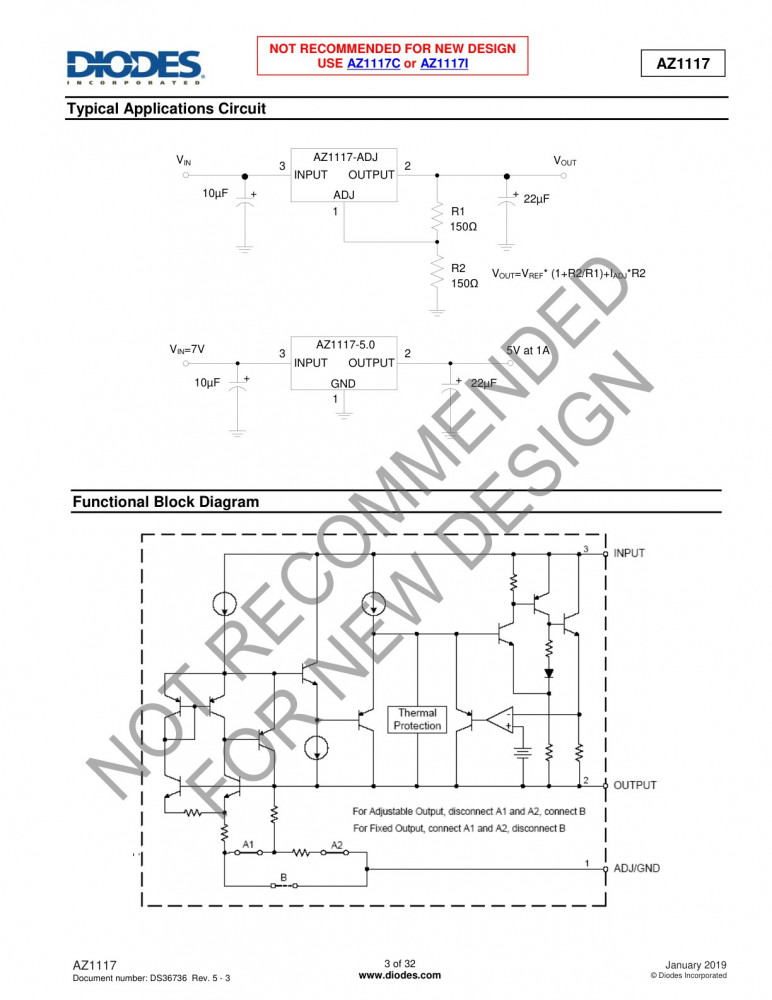 AZ1117 datasheet page 3