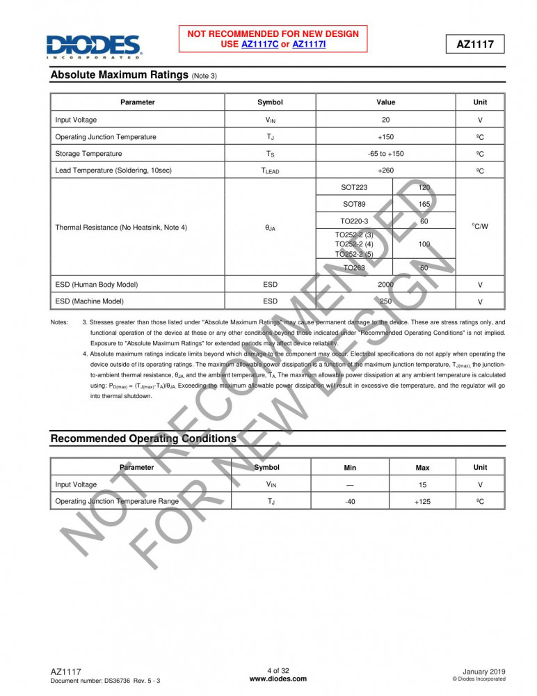 AZ1117 datasheet page 4