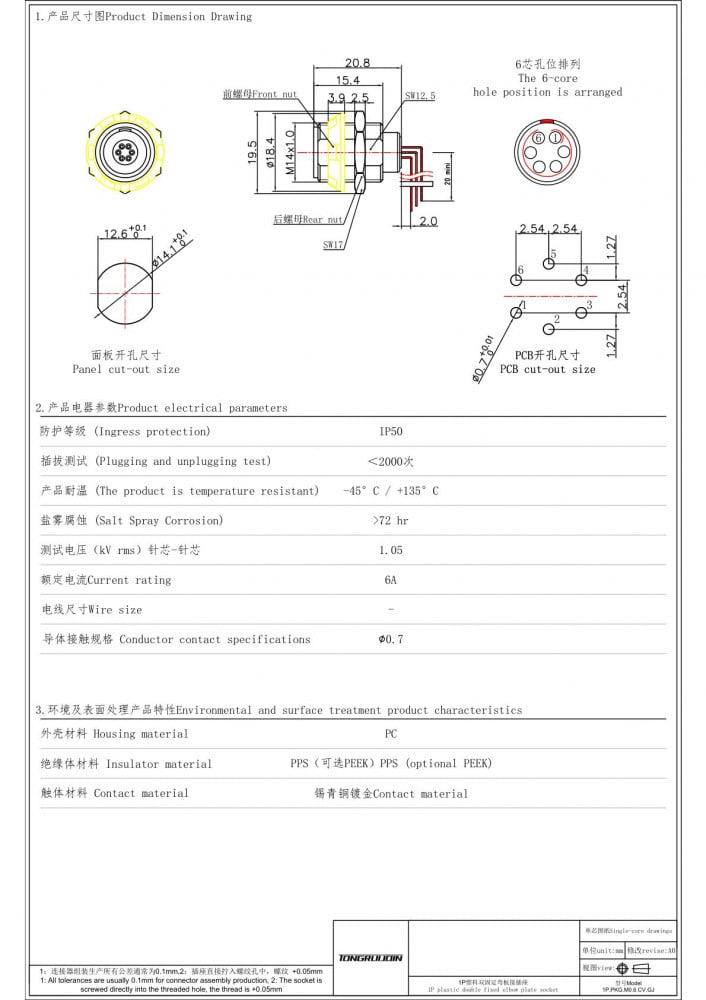 LICQ 1P.PKG.M0.6.CV.GJ technical drawing and specification page
