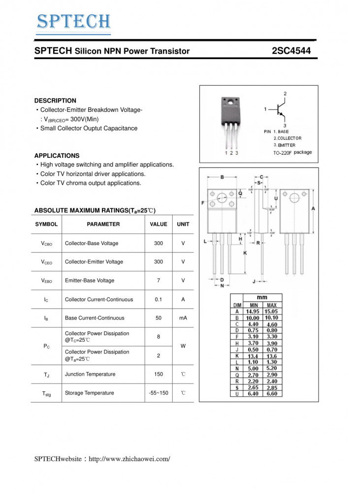 2SC4544 technical document page 1