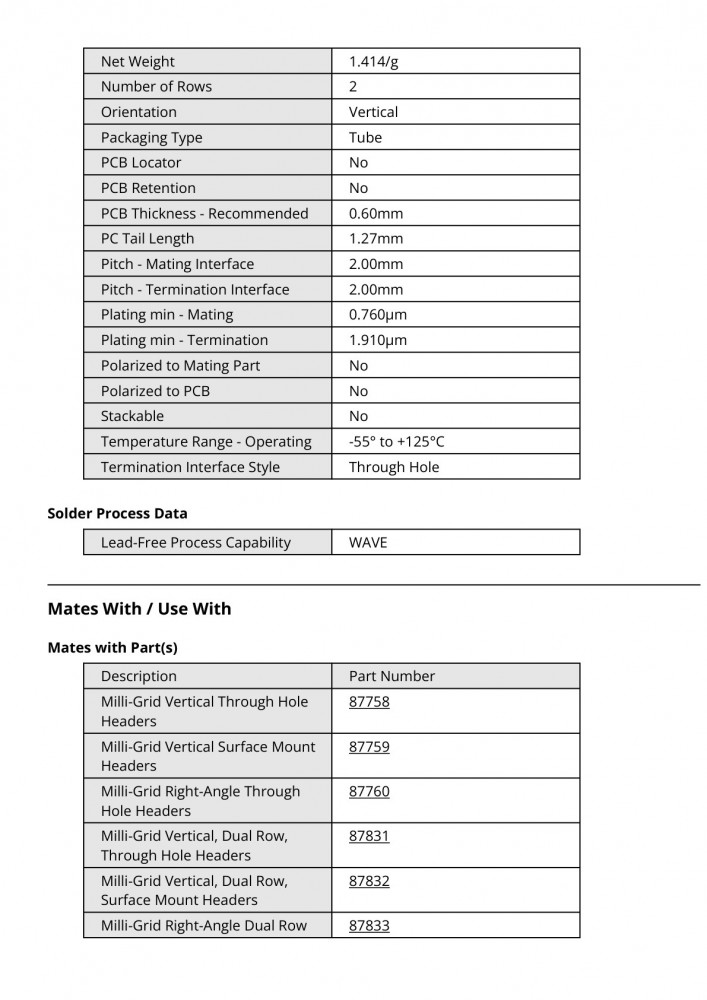 Technical document image 3 for MOLEX 791081074