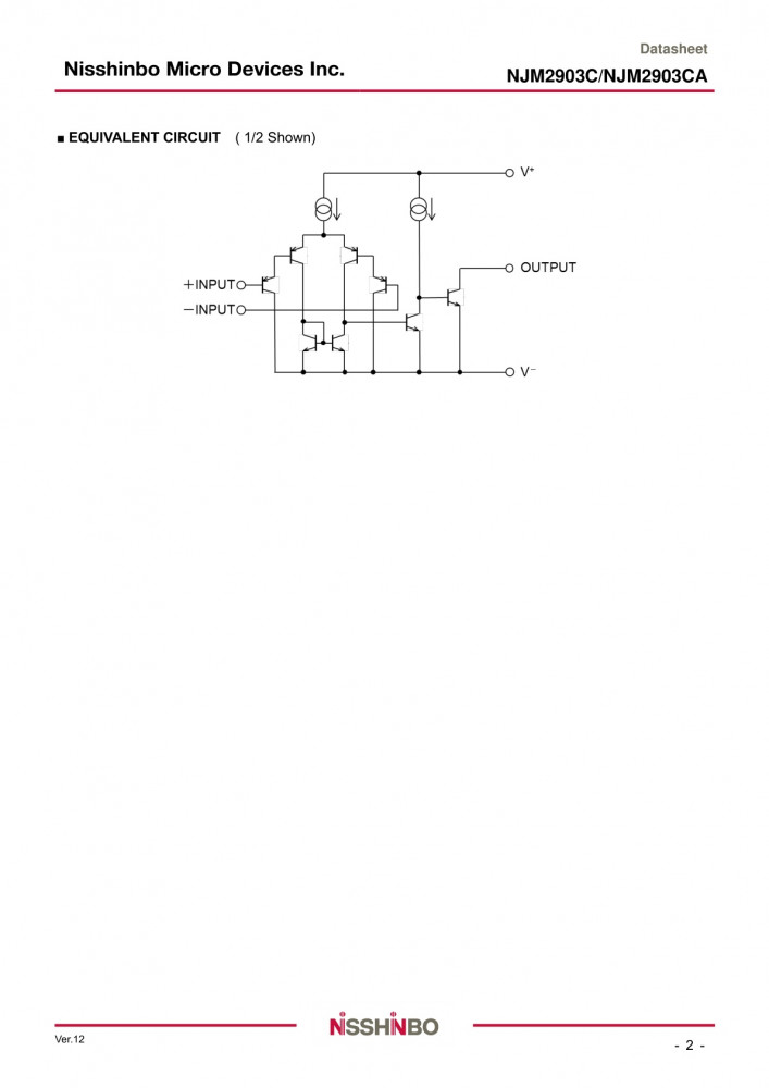 NJM2903C datasheet page 2