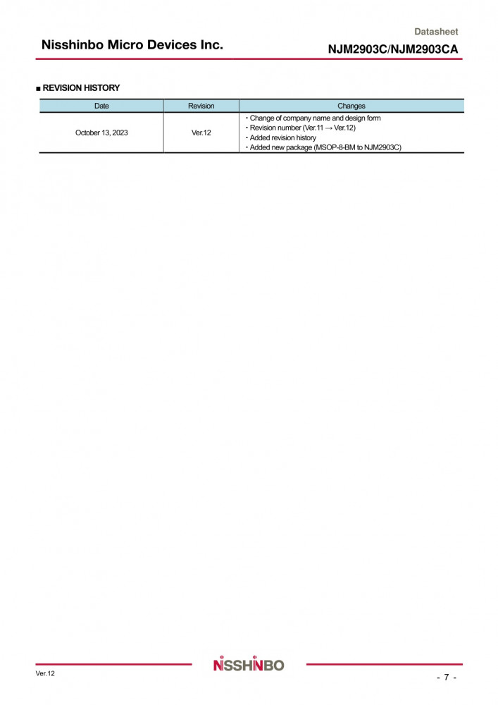 NJM2903C datasheet page 7