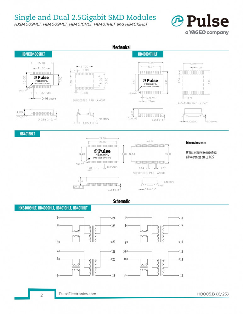 PULSE AVP2014RS1 technical document page 2