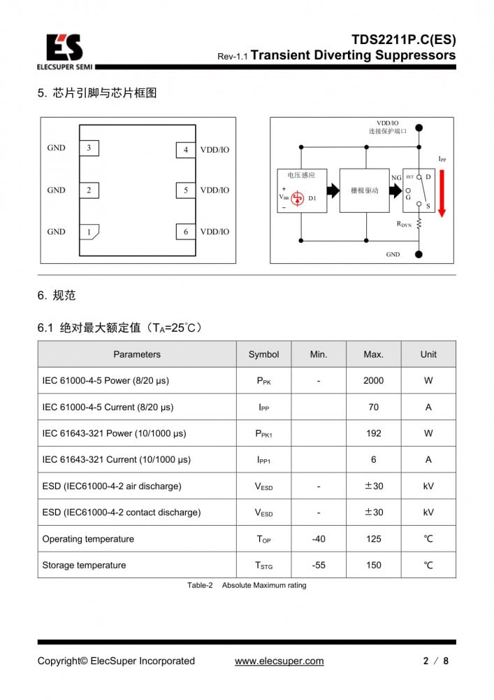 TDS2211P.C(ES) datasheet page 2