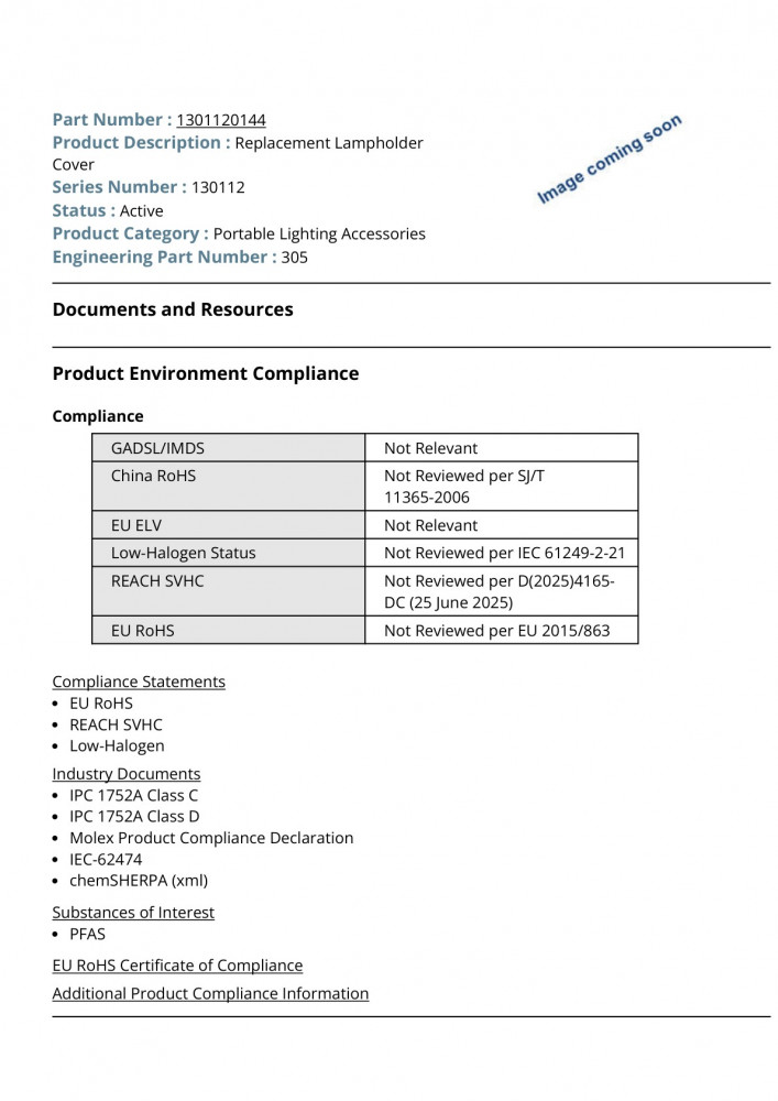 Product document image, page 1